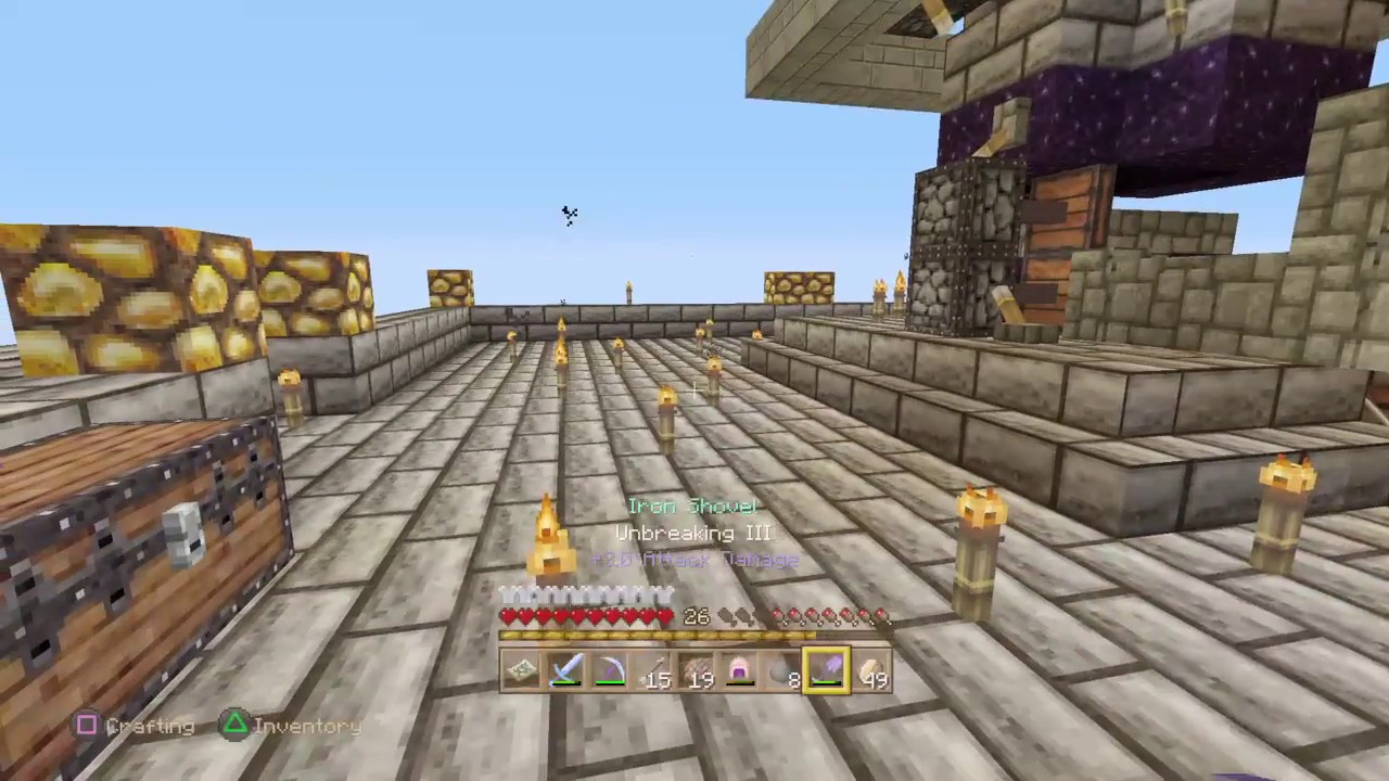 Preparing for a fight (Minecraft PS4) Hard Survival - YouTube