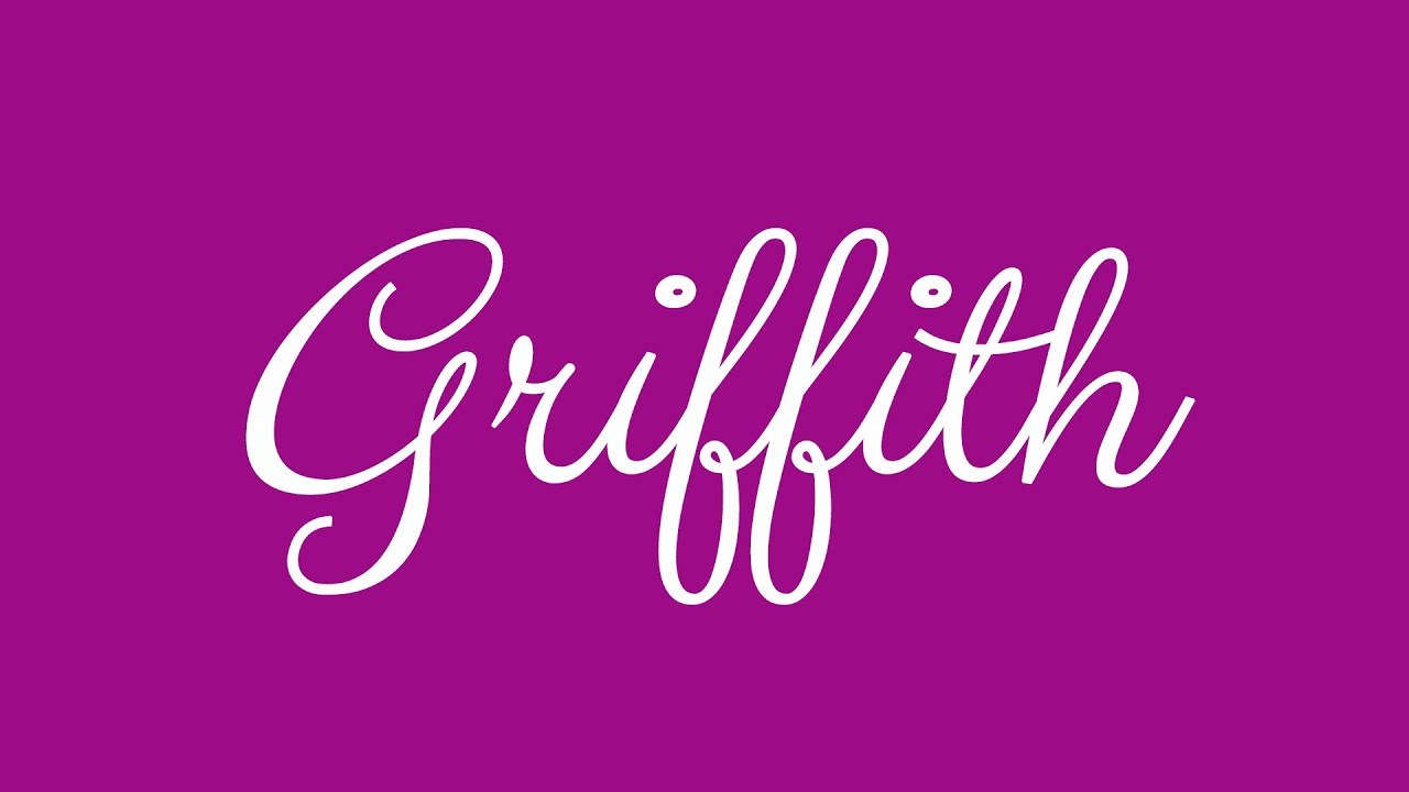 Learn how to Sign the Name Griffith Stylishly in Cursive Writing - YouTube