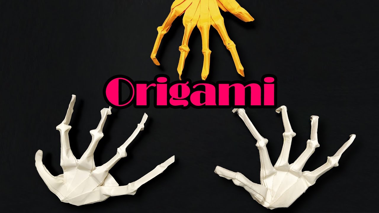 Origami Hand Skeleton (Jeremy Shafer) | Origami Tutorial - YouTube