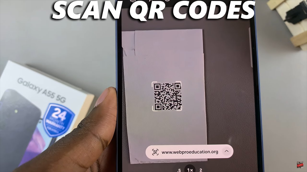 How To Scan QR Codes Using Samsung Galaxy A55 5G - YouTube