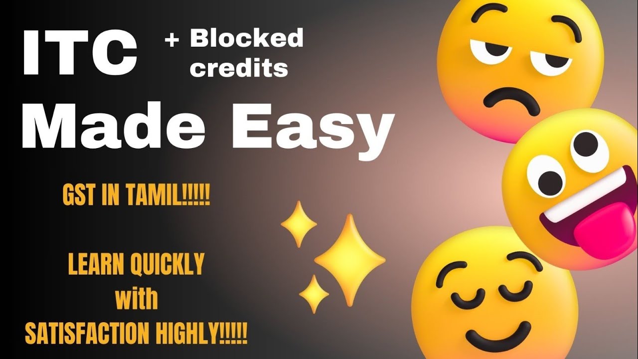 ITC IN TAMIL| CA INTER|GST IN TAMIL ⚡🎯INPUT TAX CREDIT IN TAMIL 🔥Part 3 ...