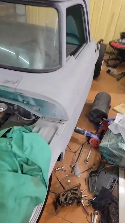 Zach's 64 Dodge D100- crown vic subframe, LS swap, 4 link, bags. - YouTube