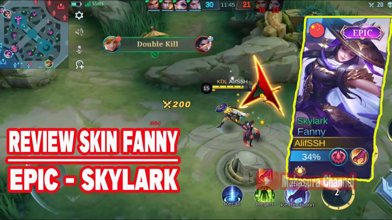 REVIEW NEW SKIN FANNY EPIC - SKYLARK | BUILD FANNY| MAHASURA CHANNEL ...