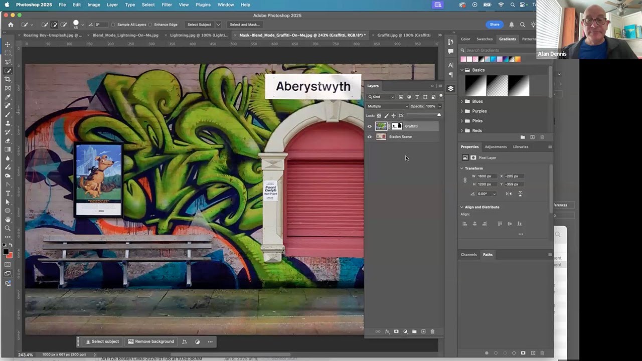 Demo Photoshop Graffiti Wall Blending Modes - YouTube