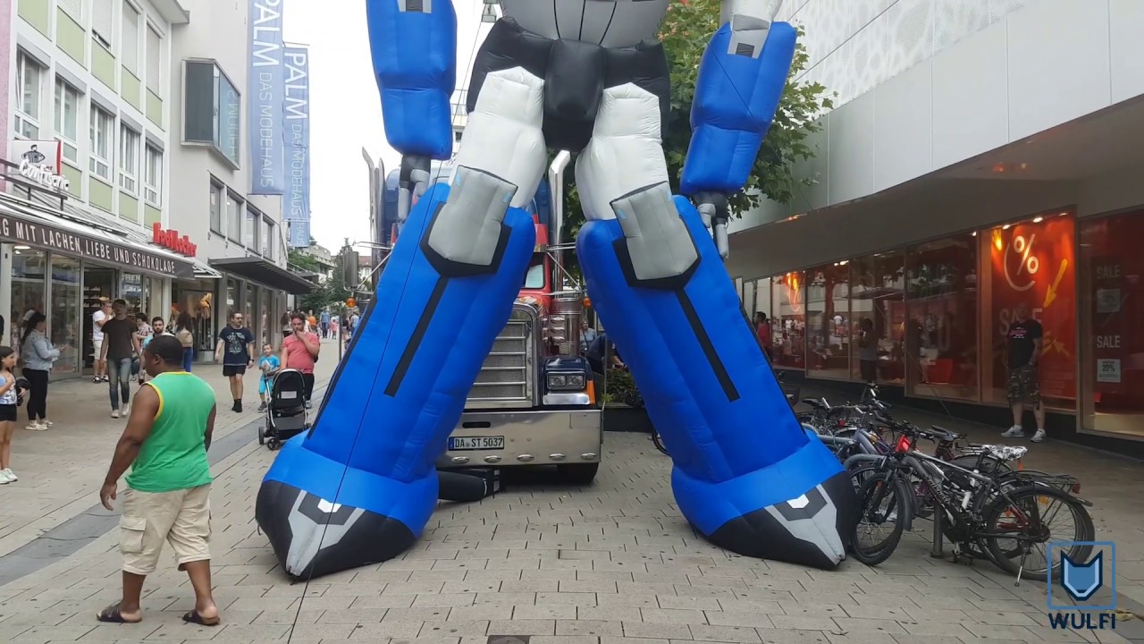 Real size Transformers figure and Optimus Prime truck - YouTube