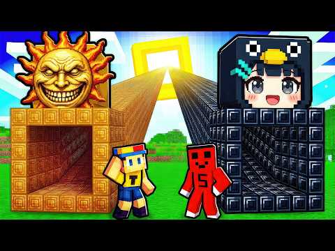 GUGU GAGA PENGUIN vs Sunman Tünel Yarışı !! - Minecraft