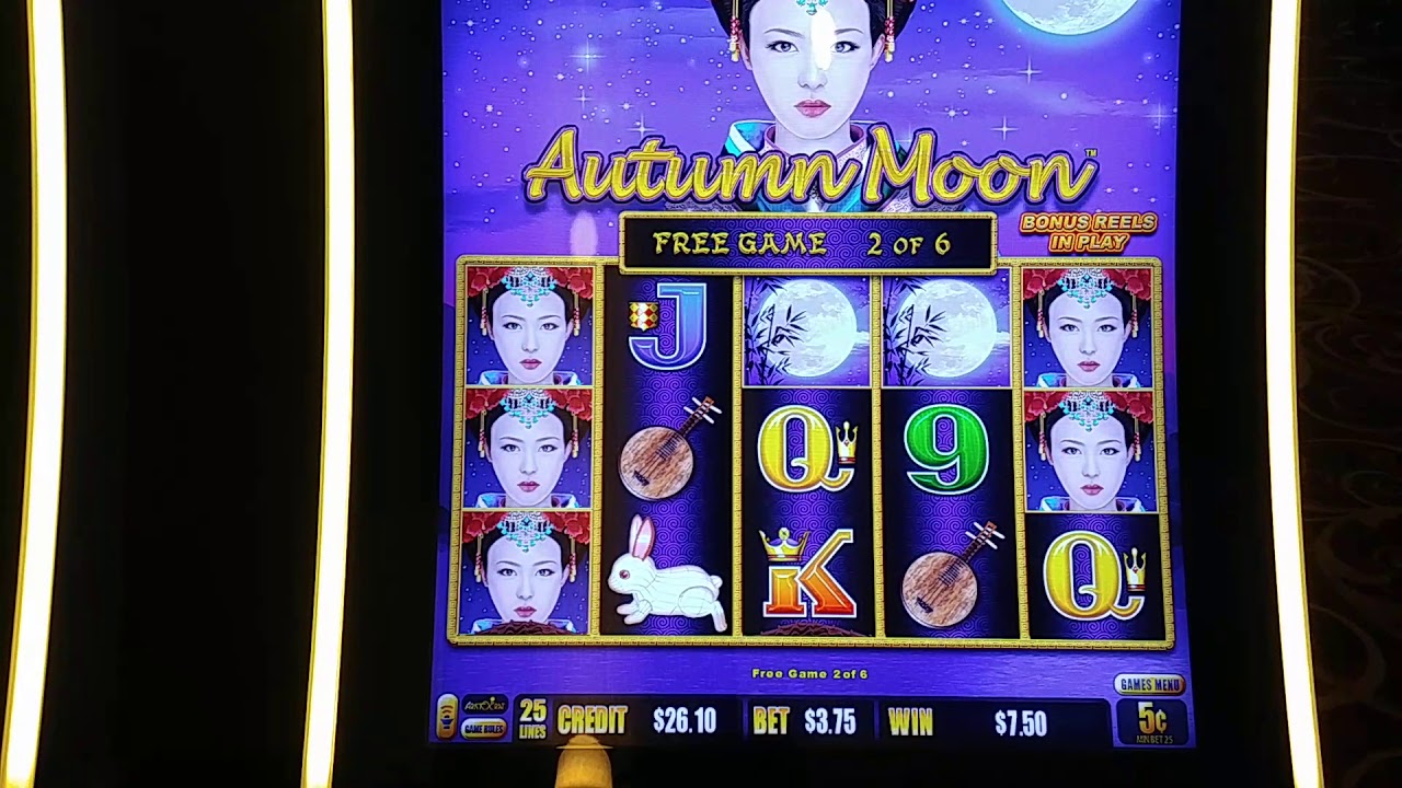 Dragon Links slot Autumn Moon free games feature on nickels - YouTube