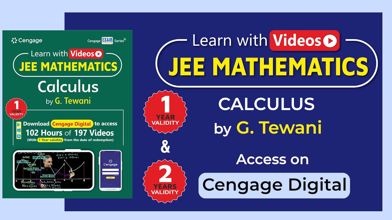 Calculus | Learn with Videos | G Tewani | Cengage Digital | JEE 2024 ...
