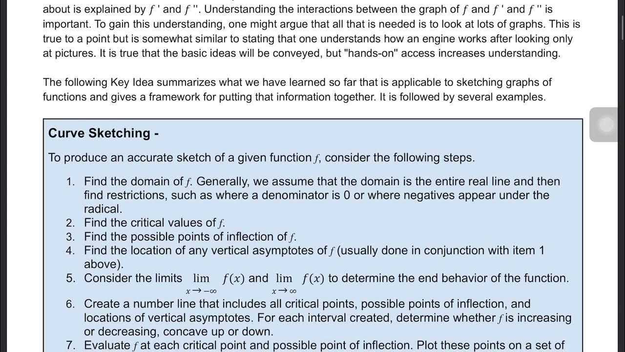 3.7* Intro to Curve Sketching - YouTube