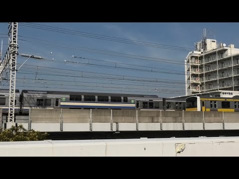 【総武本線】本八幡〜下総中山間を通過するE217系、E231系500番台 - YouTube