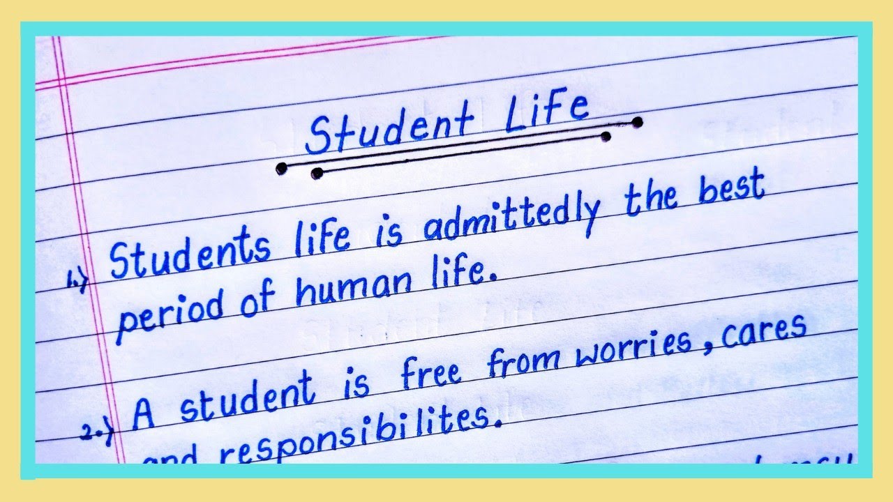 10 lines on Student life in English || Essay on Student life - YouTube