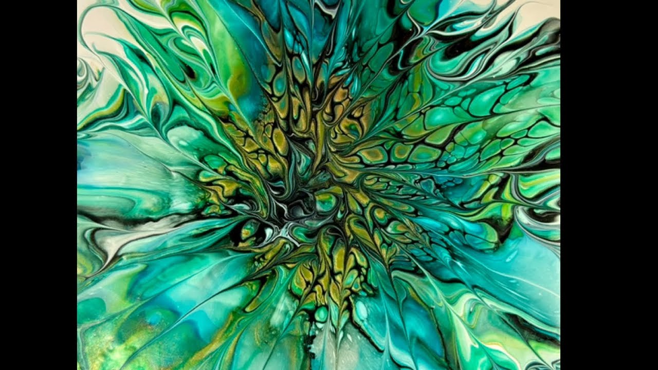(1627) Modified Kaleidoscope Bloom, Paint Pouring, Fluid Art, & Blooper ...