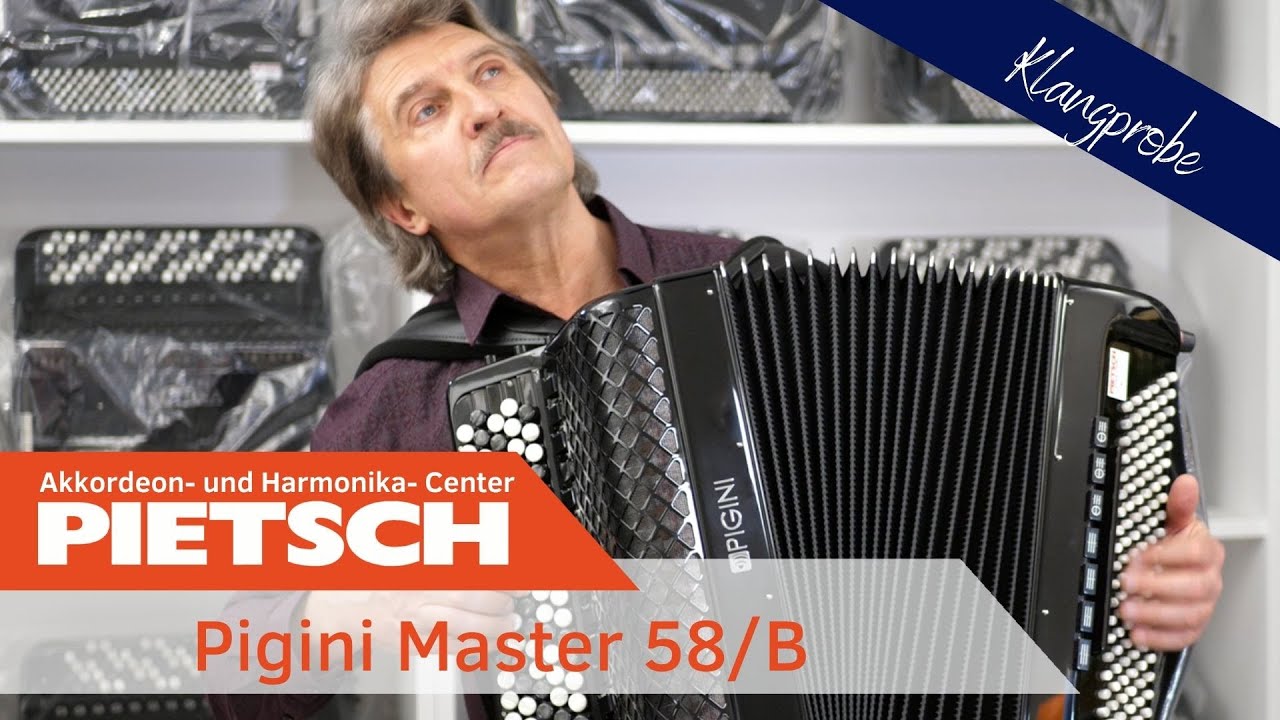 Akkordeon - Pigini Master 58/B - B Griff - Klangprobe - YouTube