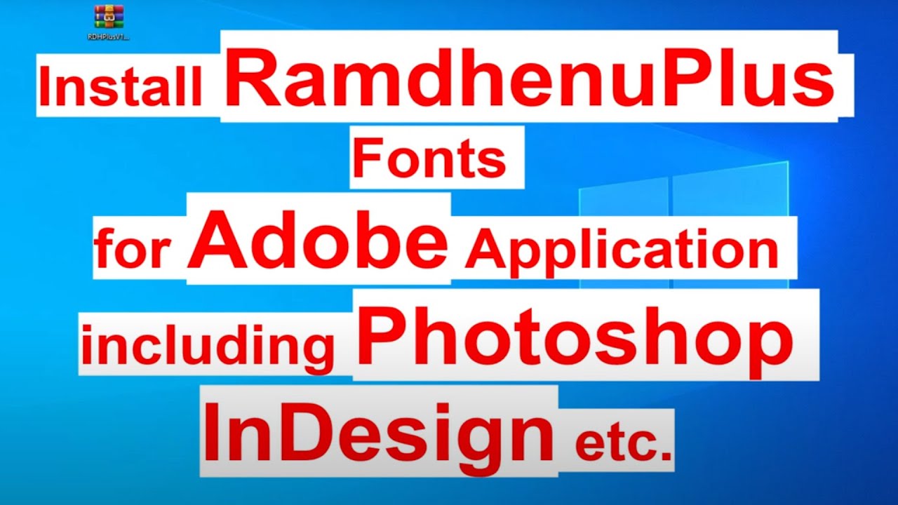 How to install Ramdhenu Plus fonts in Adobe Photoshop, InDesign ...