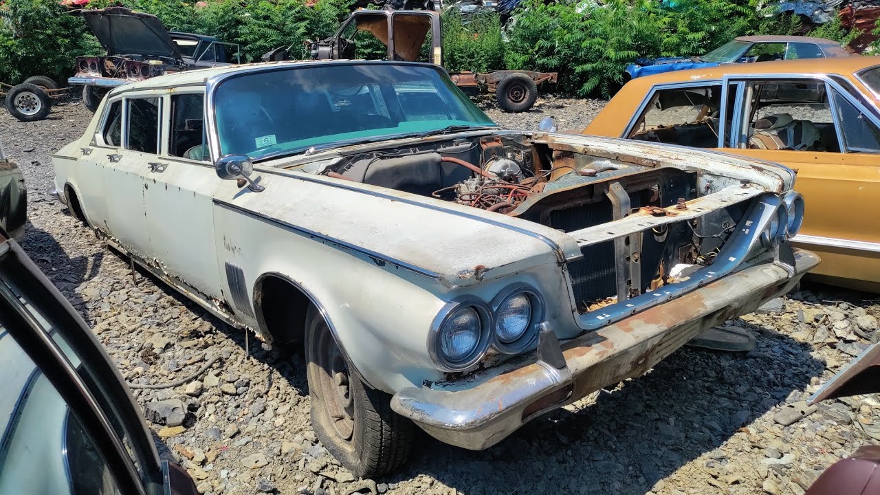 1963 Chrysler New Yorker Airport shuttle Limousine found in a junkyard ...