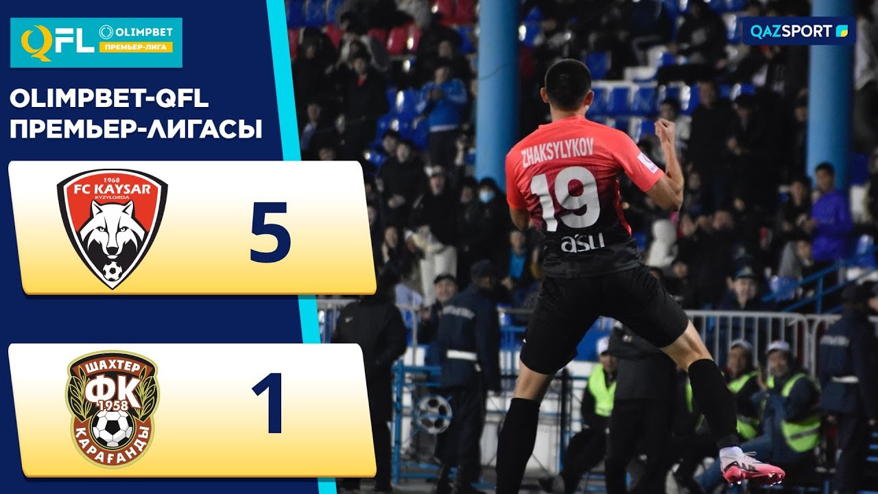 Ойынның шолуы | Қайсар – Шахтер - 5:1 | Olimpbet QFL Премьер-Лигасы | ХХIII тур - YouTube