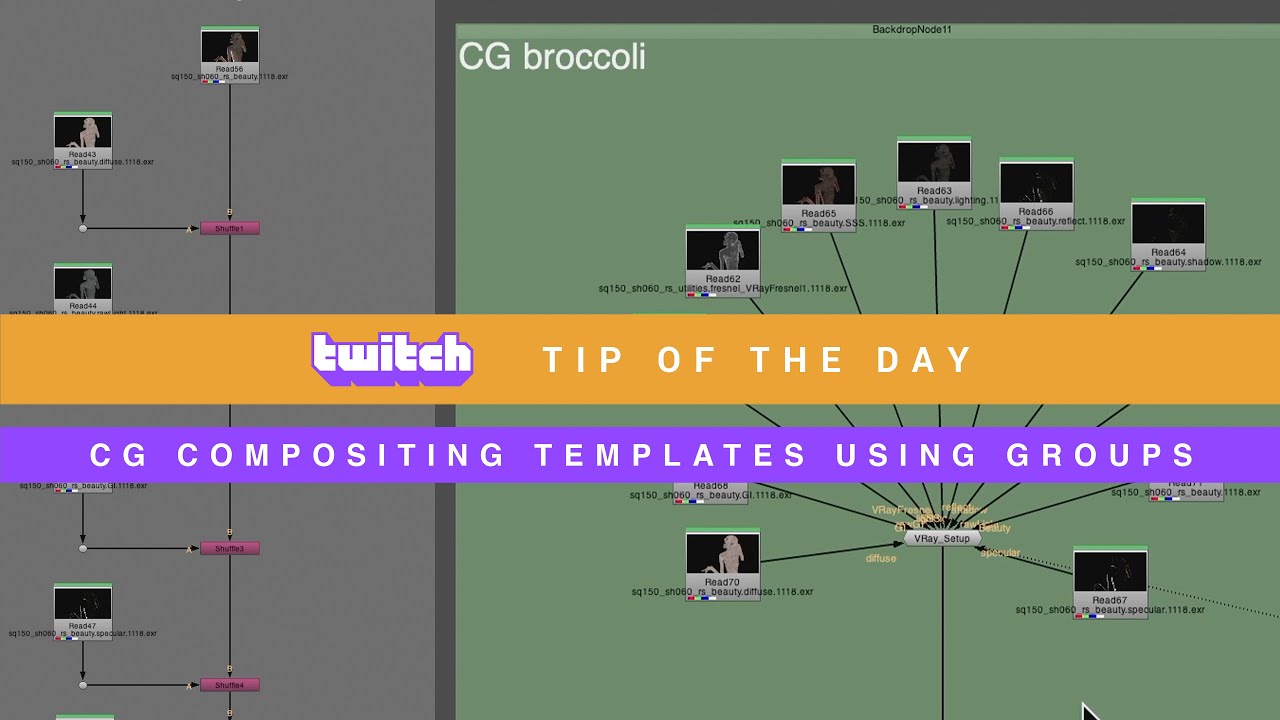 CG compositing templates using groups: CG Broccoli (Twitch Tip of the ...