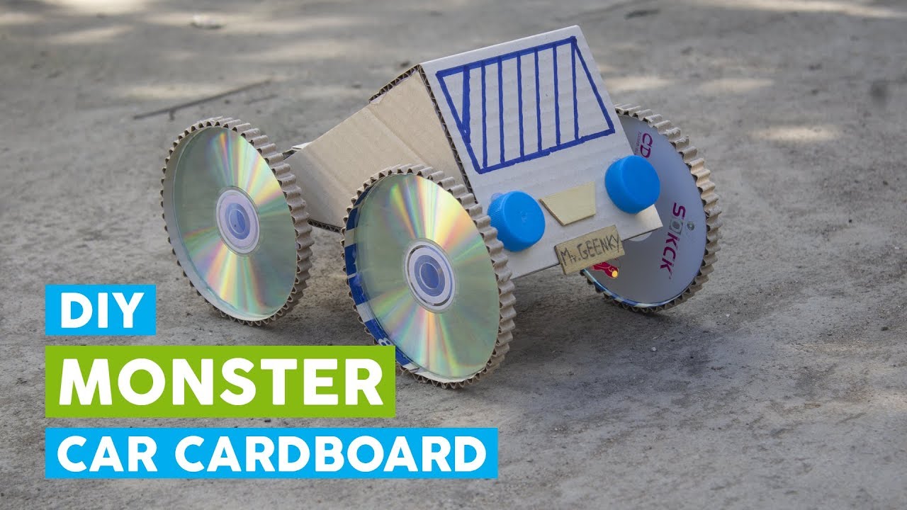 Amazing DIY monster car from cardboard - YouTube