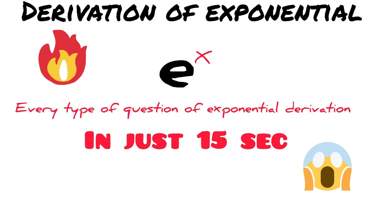 derivation of exponential || short trick || aptitude level || entry ...