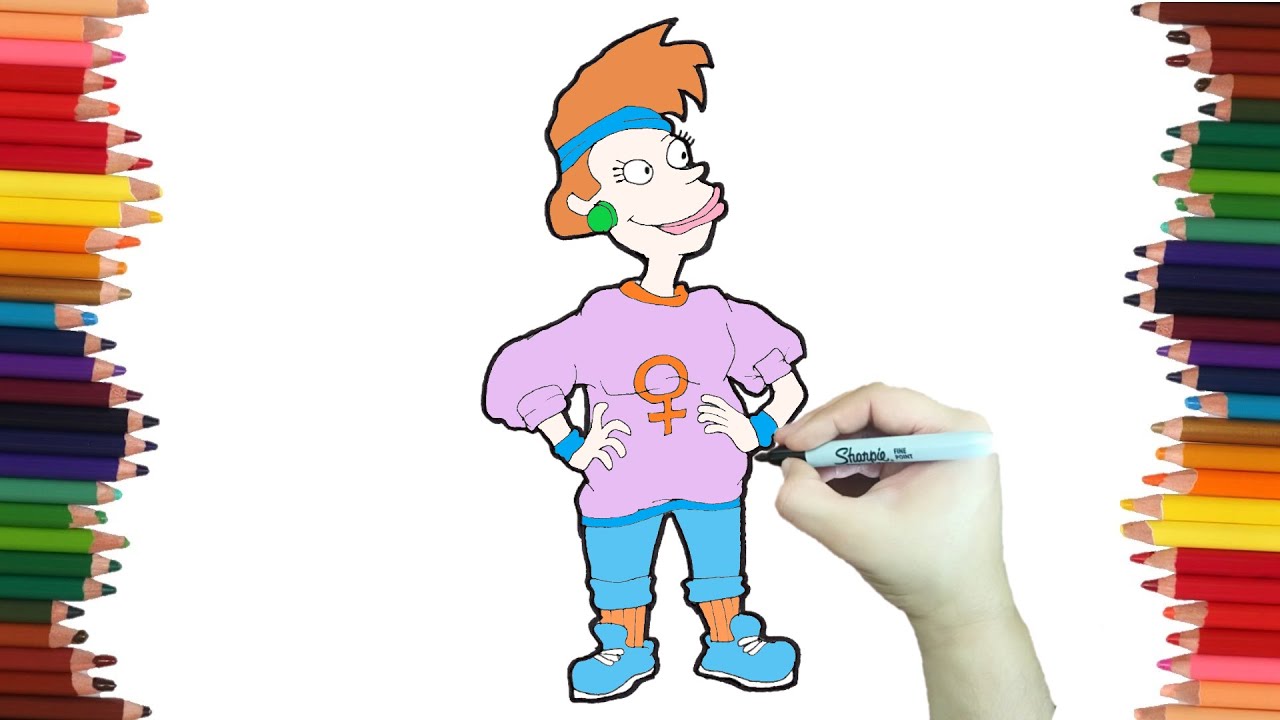 Como dibuja a la Mamá de los gemelos Philly y lily de los Rugrats - YouTube