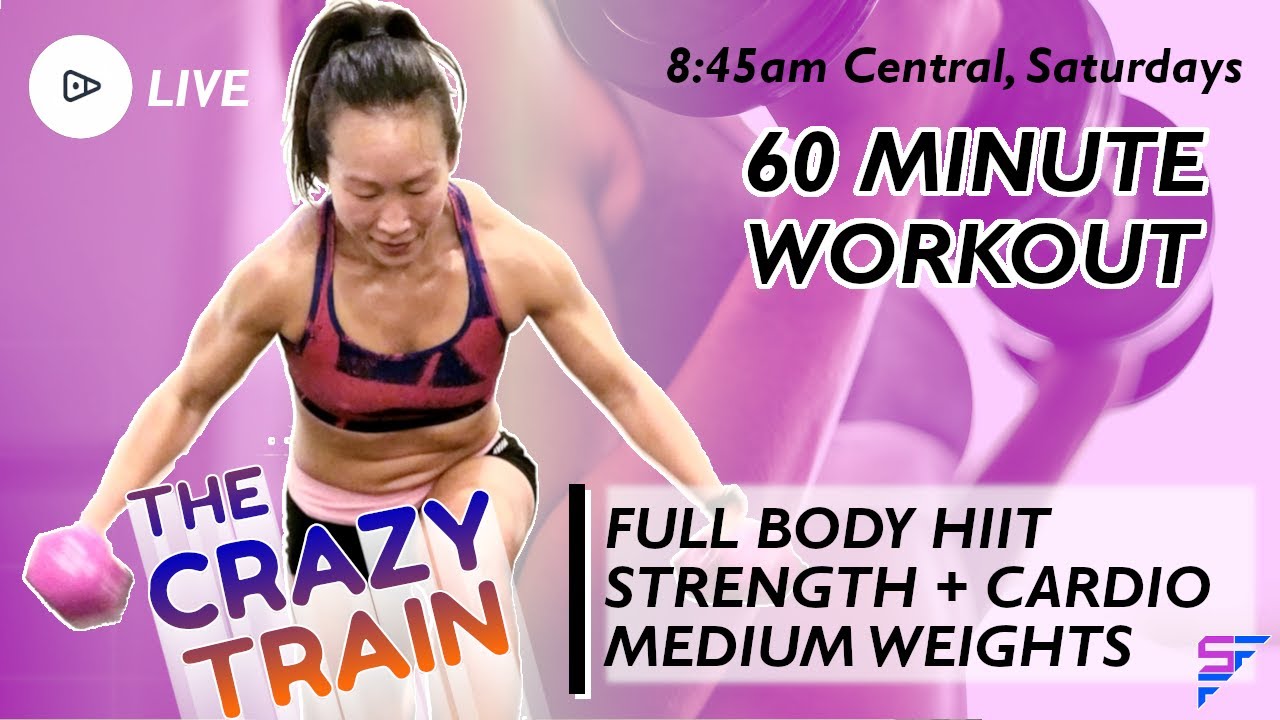 60 MIN FULL BODY - STRENGTH + CARDIO HIIT - LIVE WORKOUT 199 - YouTube