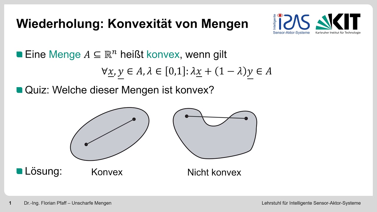 Kapitel 2 - Teil 2: Wiederholung Konvexität von Mengen und Funktionen ...
