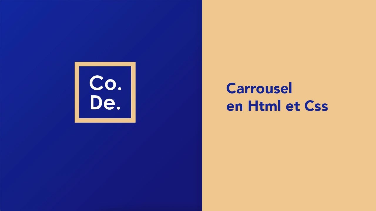 Carrousel en html et css - YouTube