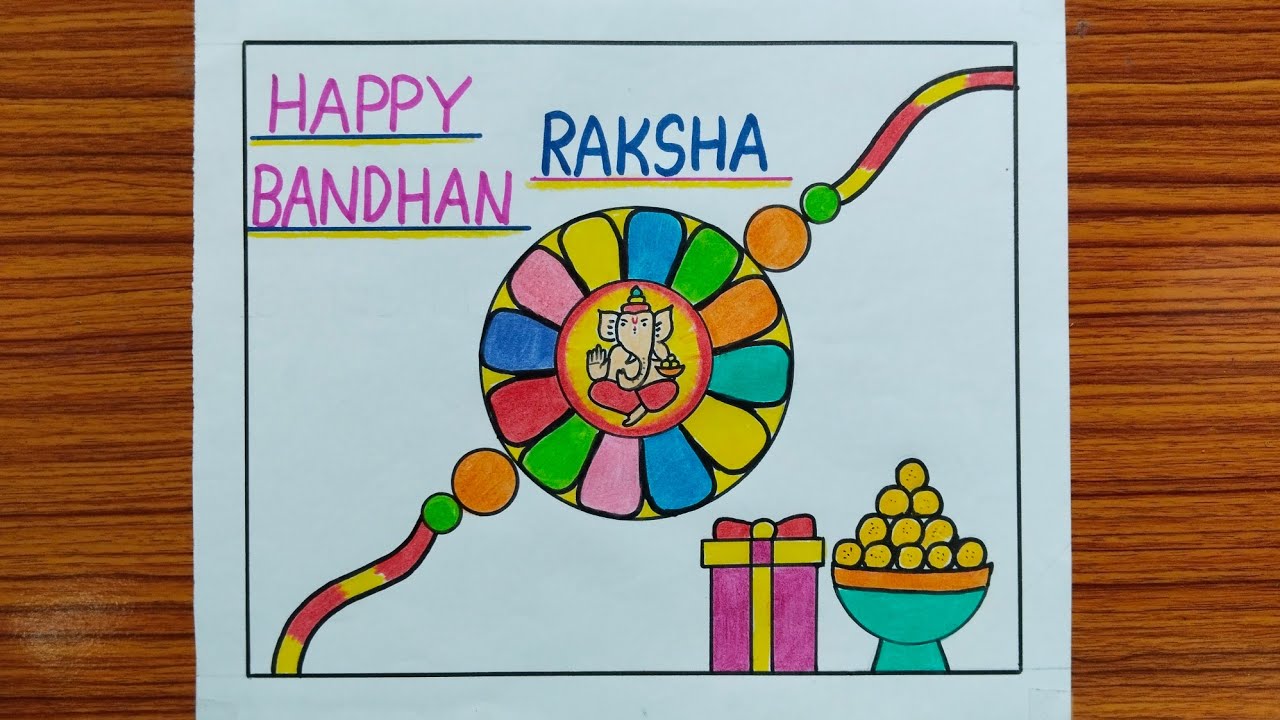 How to Draw Rakhi Drawing Easy Step / Rakhi Drawing / Raksha Bandhan ...