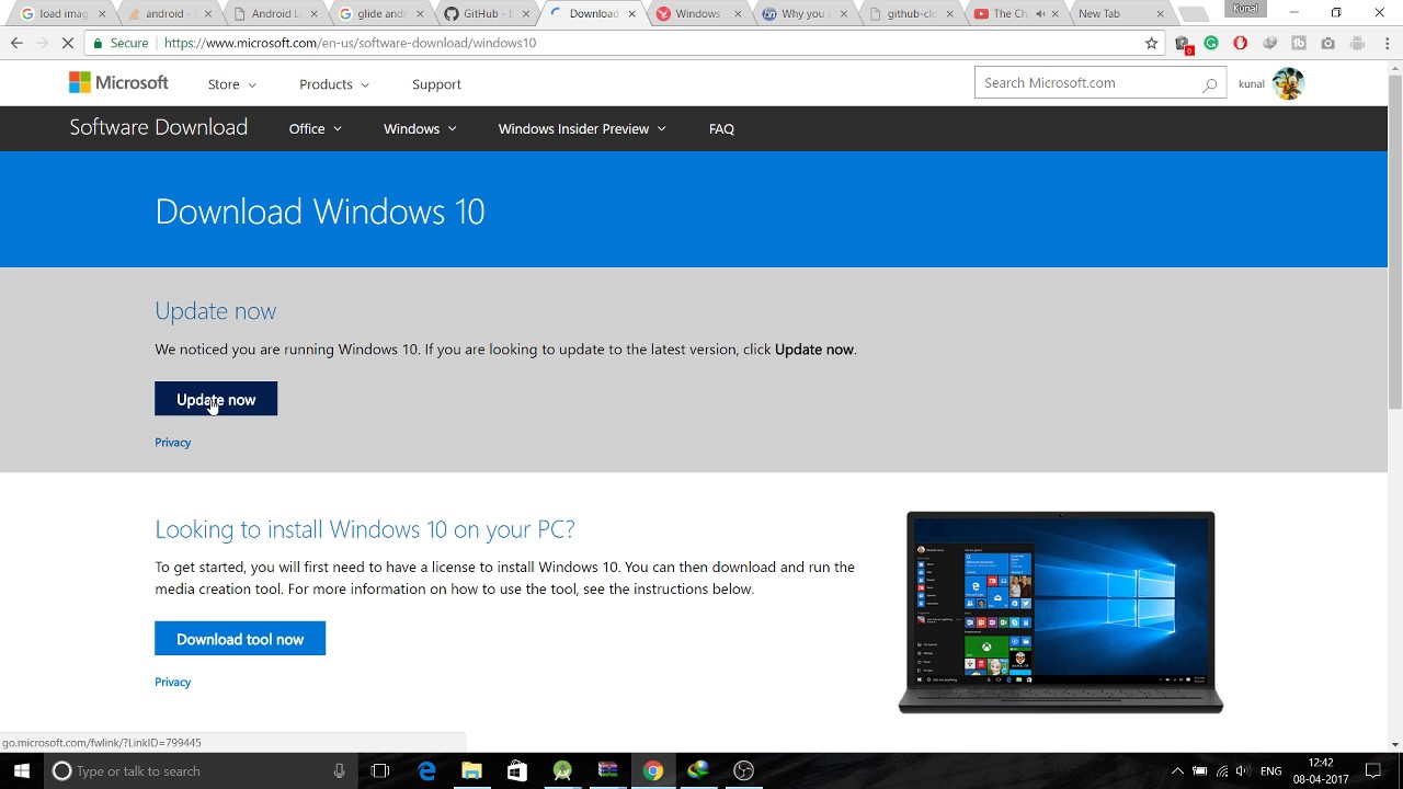 How to download windows 10 creator update official - YouTube