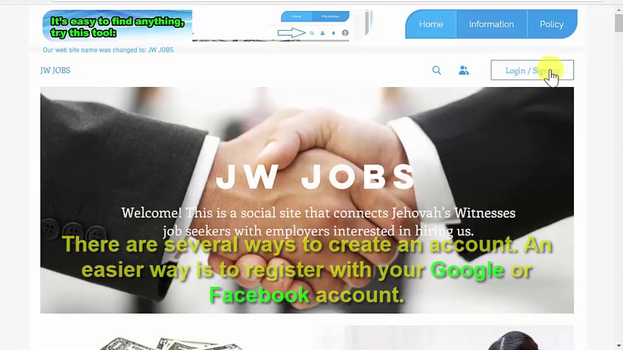 Creating an Account in JW JOBS - YouTube