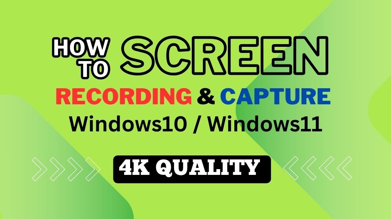 How To SCREEN Recording and Capture Without Any Software on Windows10 ...
