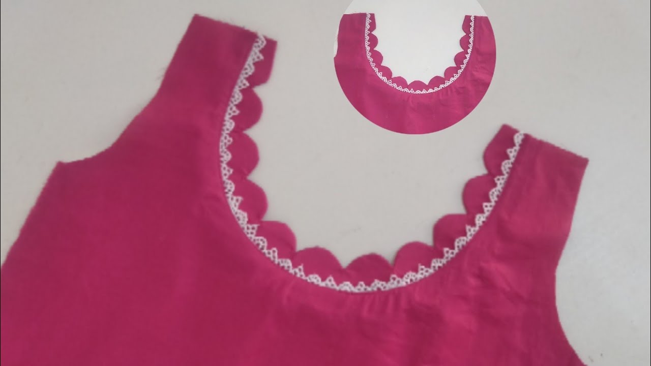 Simple stylish Neck Design cutting and stitching in Urdu / New U Neck ...