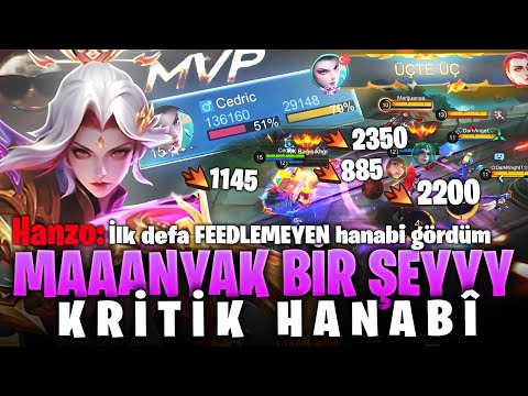 KRİTİK HANABİ! %51'LİK MANYAK Bİ HASARI VAR! - İLK DEFA FEEDLEMEYEN HANABİ GÖRMÜŞ! - Mobile Legends