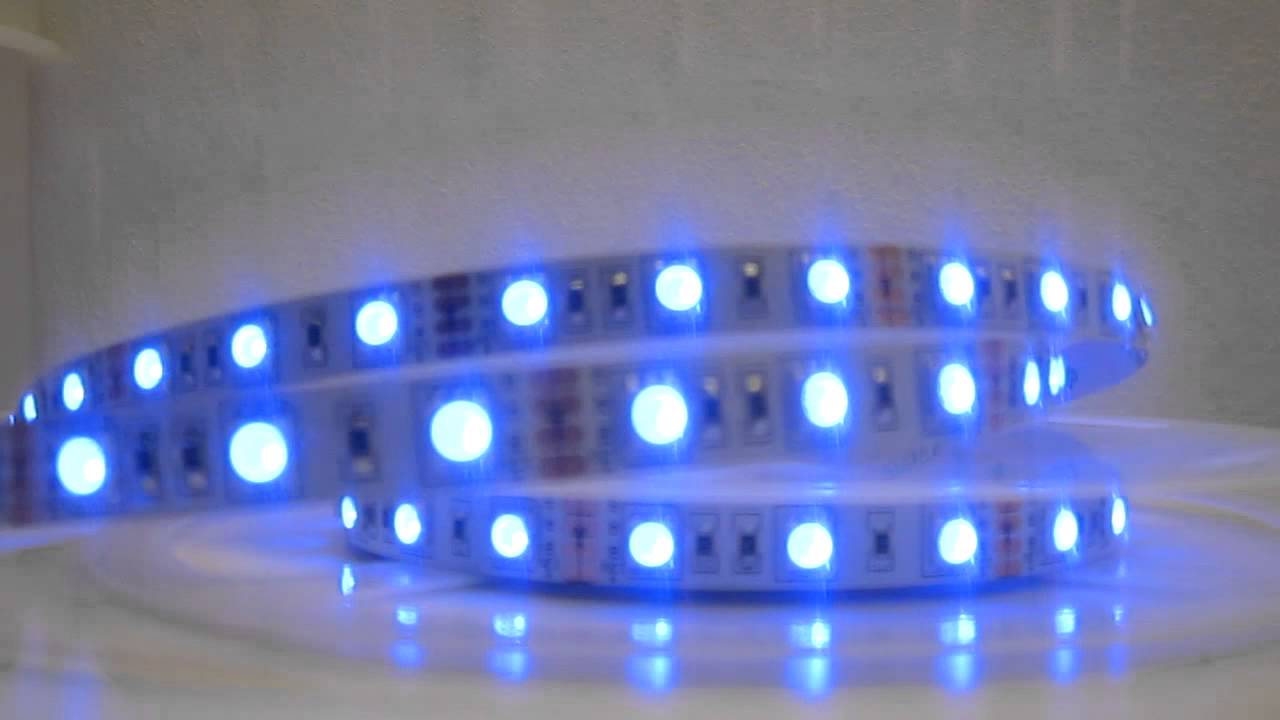 RGB LED Strip bånd fra LysUniverset.dk SMD5050 60LED - YouTube