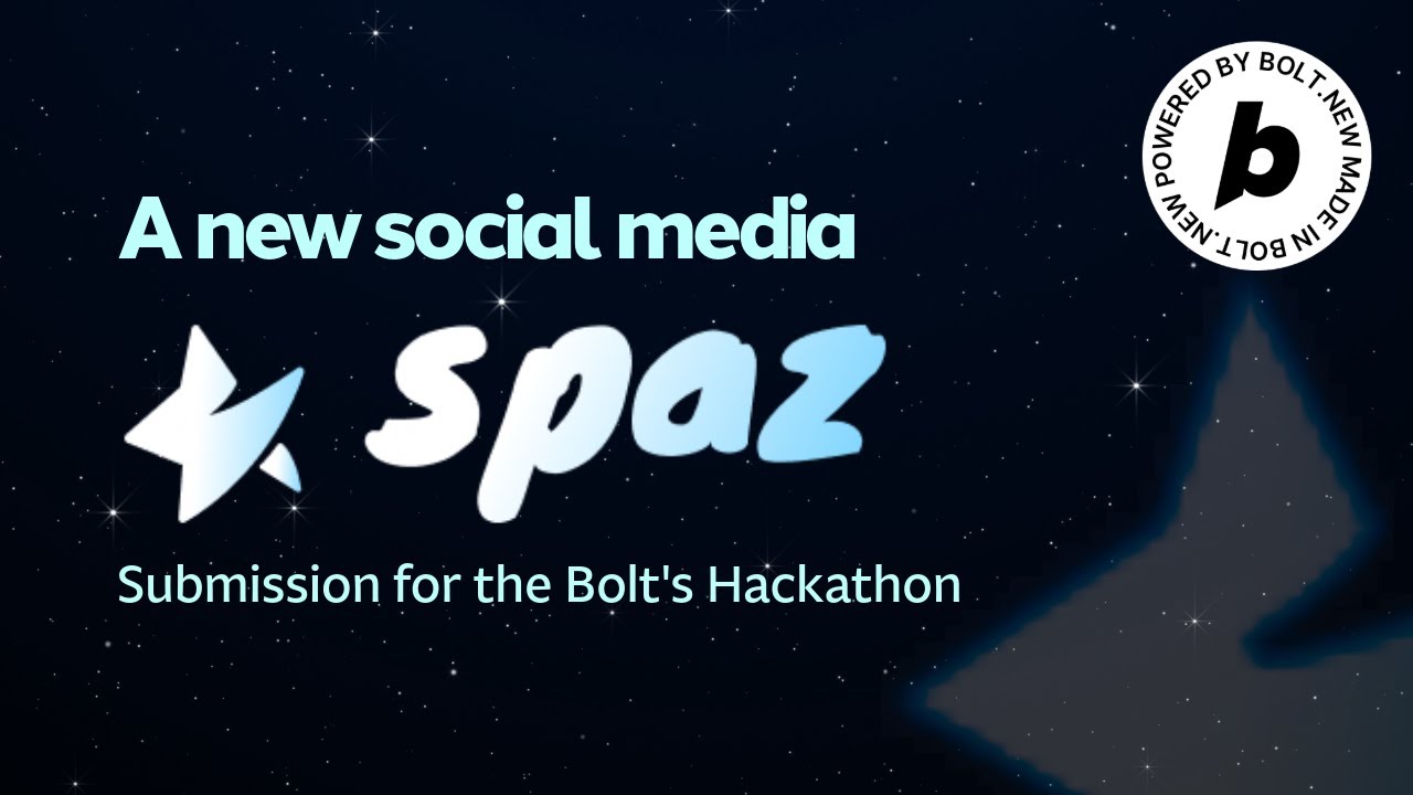 Bolt New Hackathon - Submission | AI Competition | Spaz - YouTube