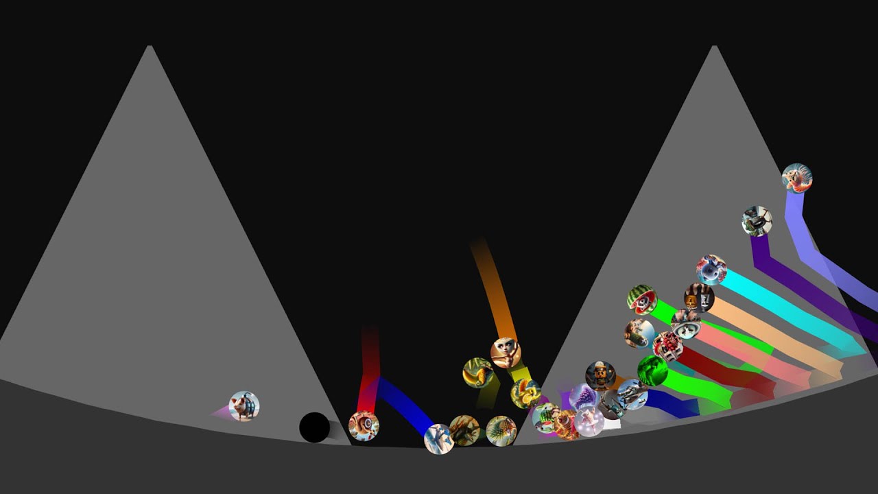 24 italian brainrot Marble Race in Algodoo - YouTube