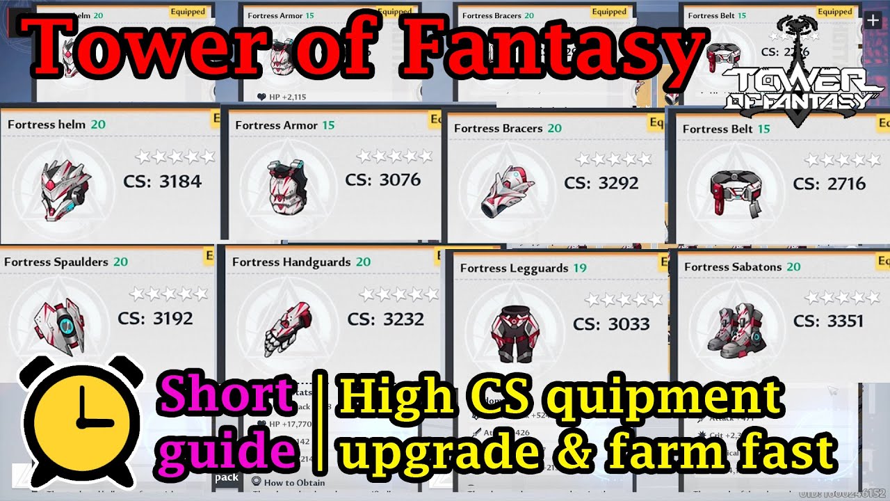 TOF : High CS equipment upgrade & farm fast (Short Guide) - YouTube