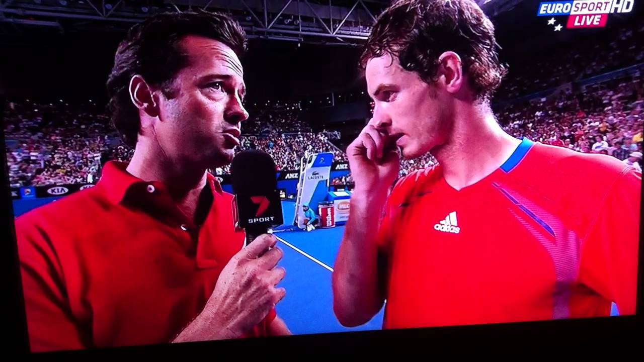 Andy Murray's best post match interview - vs Llodra Australian Open ...