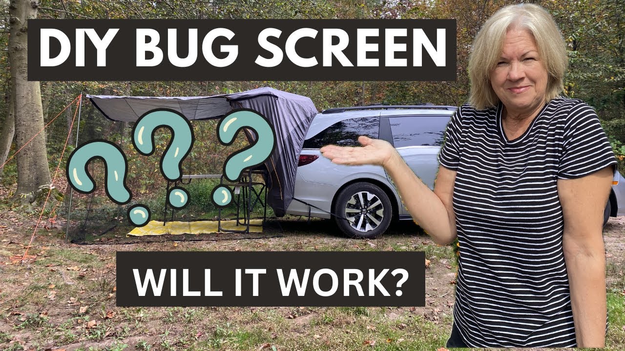 DIY Bug Screen: First Solo Car Camping Test - YouTube