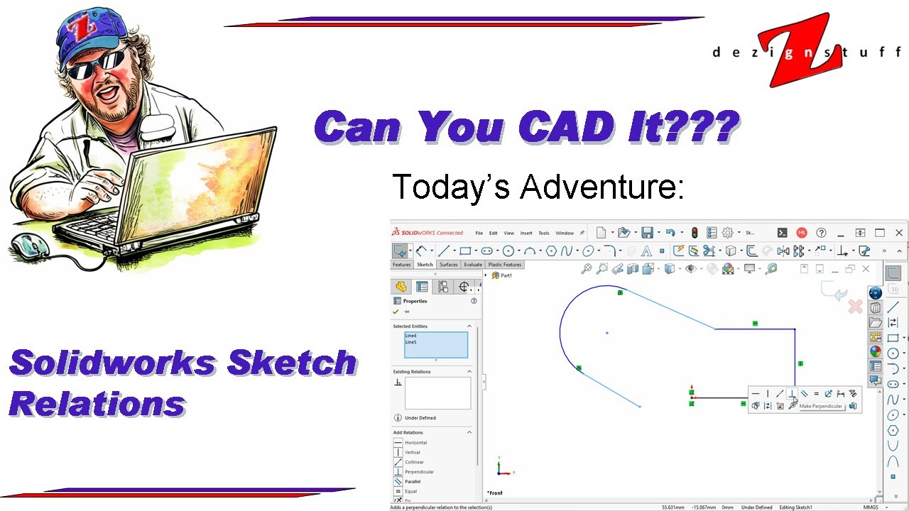Solidworks Sketch Relations - YouTube