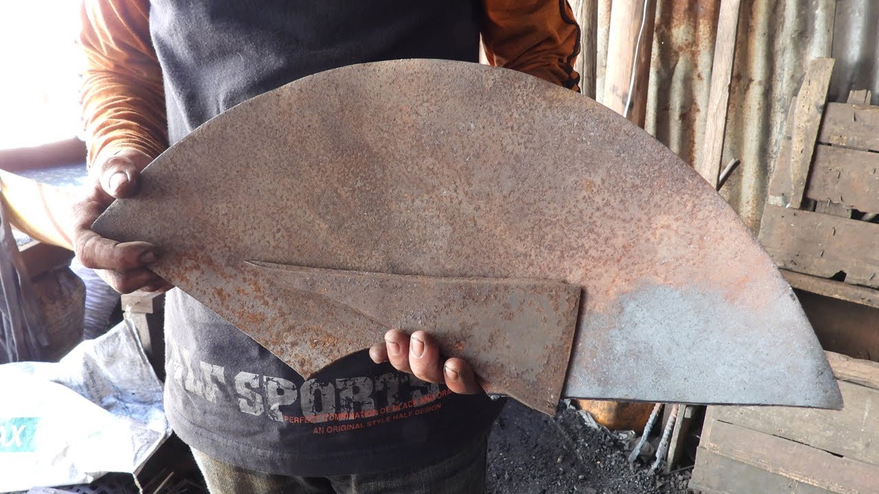 Knife Making - Turned a Rusted Tractor Disc Plough into A Sharpest ...