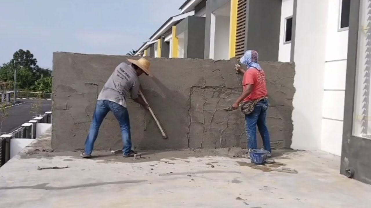 CARA PLASTER DINDING CEPAT DAN RAPI - YouTube