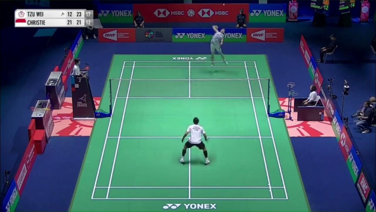 Jonatan christie vs Wang Tzu Wei French Open 2024 R32 - YouTube