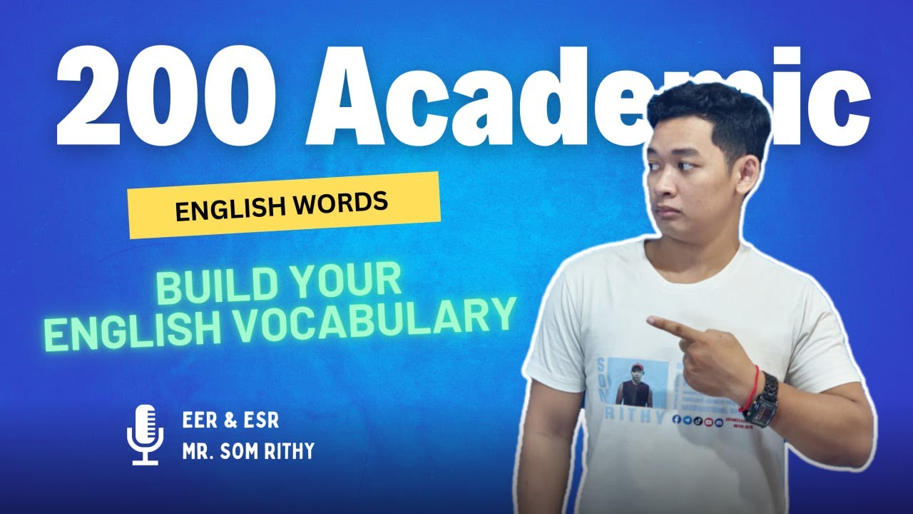 Learn 200 Academic Words Part 1 - Studying English at Home - YouTube