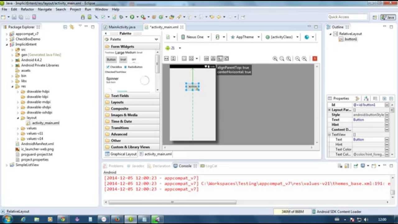 Android Tutorials : Implicit intent Demo - YouTube