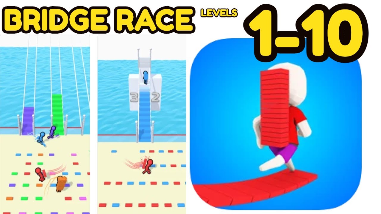Bridge Race Game Levels 1 - 10 Gameplay Walkthrough | (iOS - Android ...