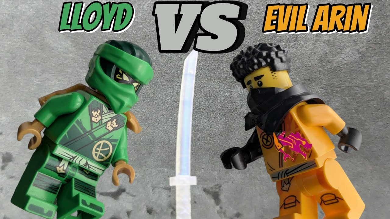 Lloyd VS Evil Arin - LEGO Ninjago stop motion battle - YouTube