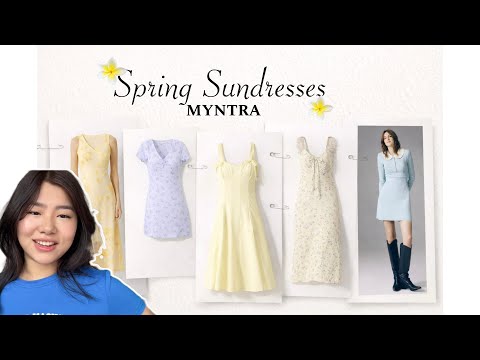 These whimsical sundresses feel like spring🌷🦢✨,honest review,try on haul. #myntradresshaul #myntra 