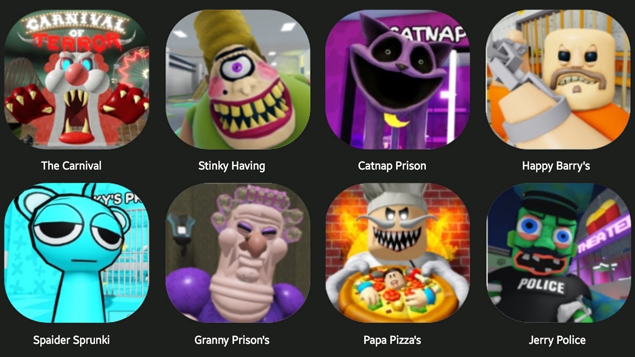 THE CARNIVAL,TUNG TUNG POLICE,MR YUMMY'S,BOSS OBBY,BARRY PRISON RUN ...