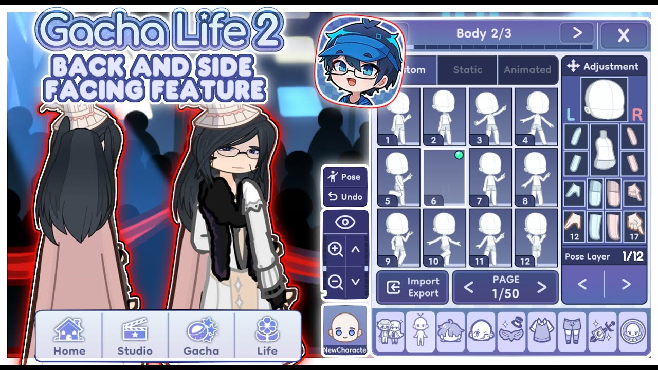 NEW GACHA LIFE 2 BACK AND SIDE FACING FEATURE - YouTube